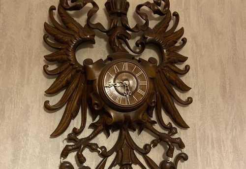 Настенные часы деревянные орел