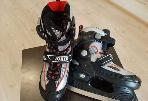 Коньки детские раздвижные joker 32-35