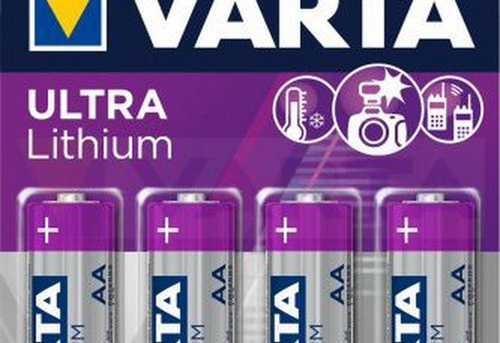 Батарея varta LR6(AA) Lithium 4 шт