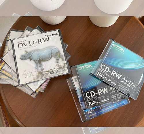 Диски cd rw, dvd r, dwd rw новые