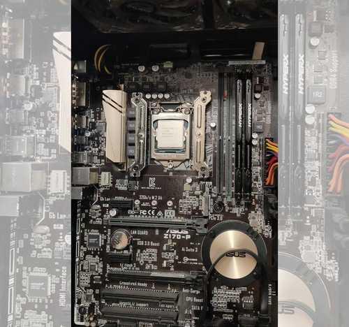 Материнская плата asus Z170-P   Intel Core i7-6700