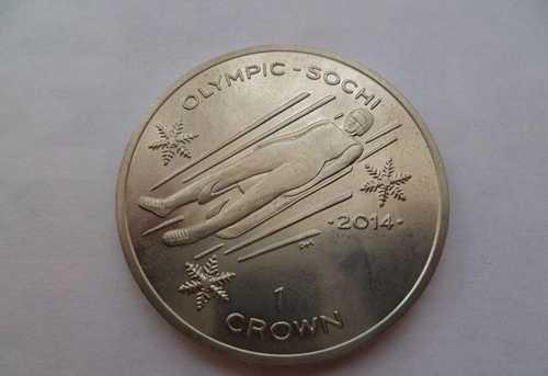 Монеты Острова Мэн 1 крона "Олимпиада Сочи 2014"