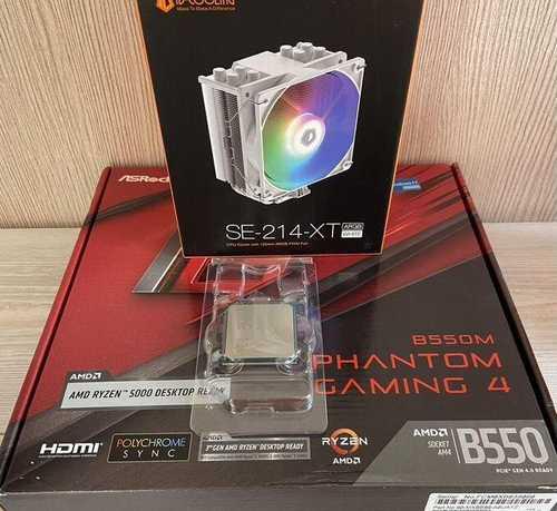 Asrock B550 + R5 5600 + se 214 xt argb, комплект