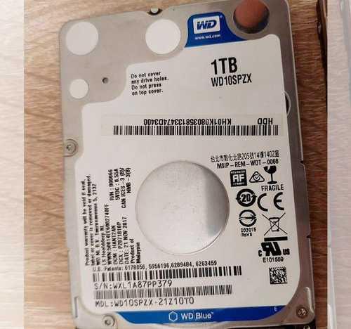 HDD 1 TB western digital 5400 об/мин