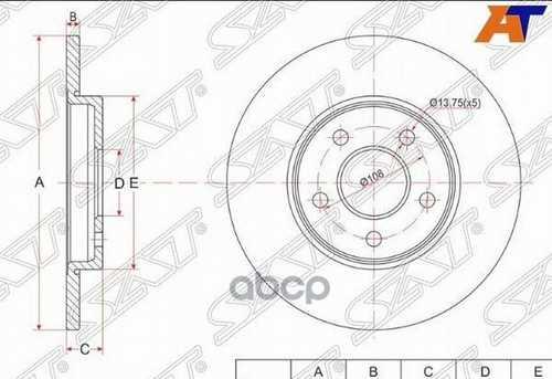 Диск тормозной зад Ford Mondeo III 00-07 ST-417