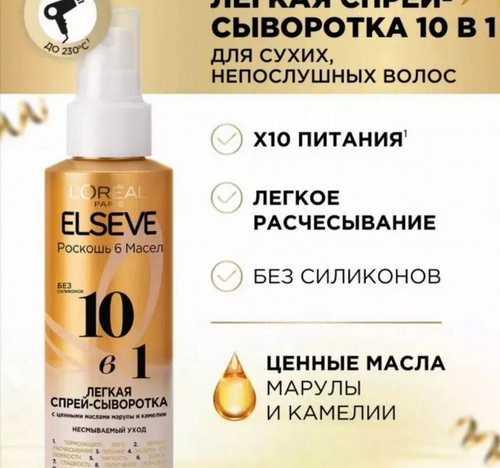 Elseve 10в 1, спрей. Эльсив