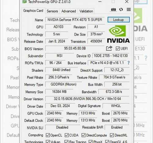 Msi rtx 4070 ti super gaming x slim 16gb