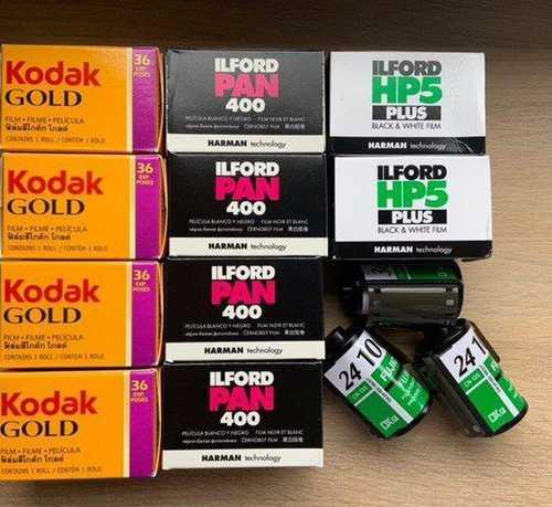 Пленка Kodak gold 200 35mm, Ilford, fuji