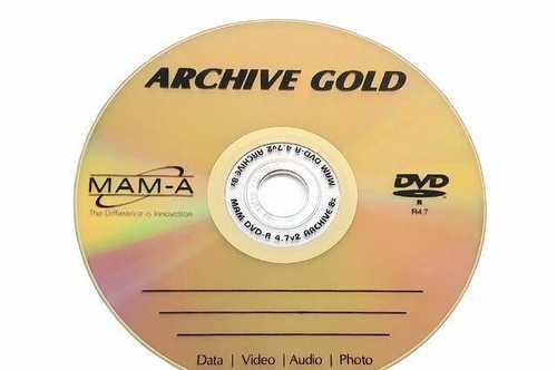 Золотые архивные диски DVD-R CD-R Gold 24k