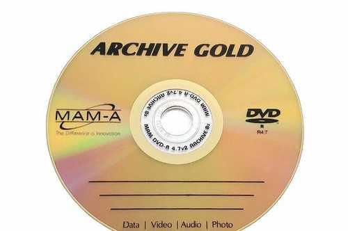 Золотые архивные диски DVD-R CD-R Gold 24k