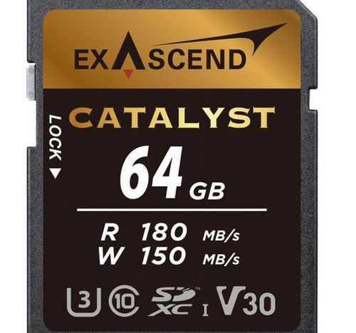 Карта памяти Exascend sdxc Catalyst 180/150 64GB