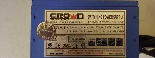 Блок питания crown CM-PS500smart 500W ATX