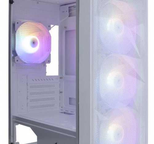 Корпус 1stplayer FD3-M White / mATX / 4x120mm LED