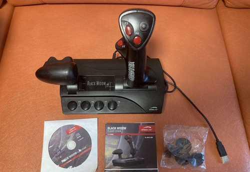 Джойстик speedlink black widow flight stick