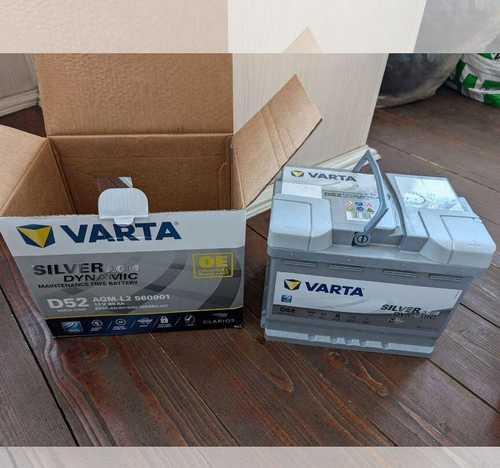 Аккумулятор Varta D52 Silver Dynamic AGM 560 901 0