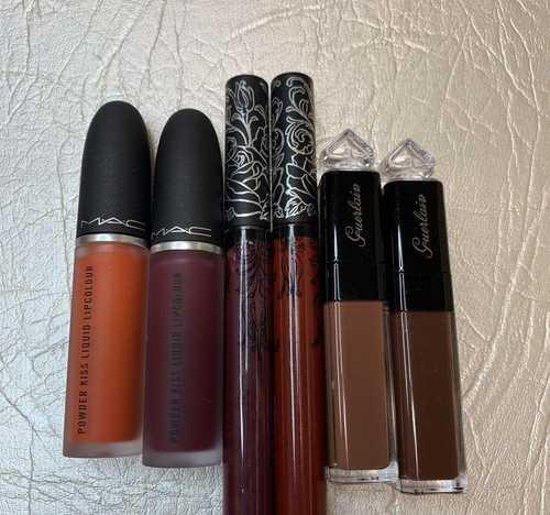 Помады dior, mac, sephora, givenchy