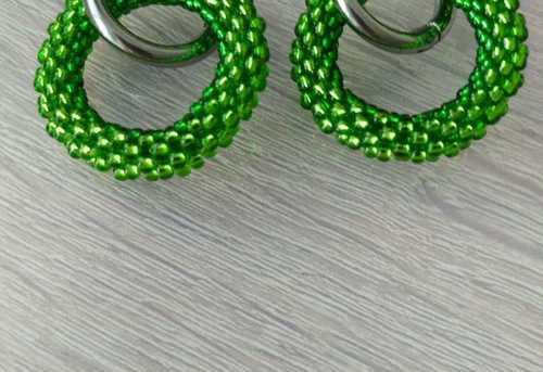 Серьги из японского бисера