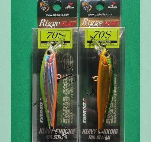 Воблеры ZipBaits Rigge Flat 70S цвет 406R