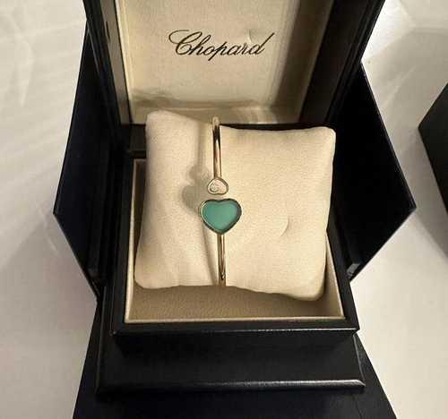 Браслет Chopard happy hearts green agate