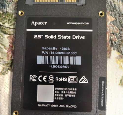 SSD диск Apacer 2.5" 128Гб SATA