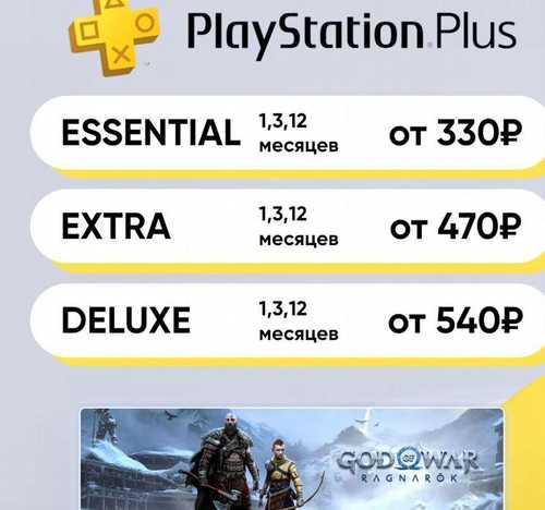 Подписка Ps Plus Deluxe (все тарифы в наличии)