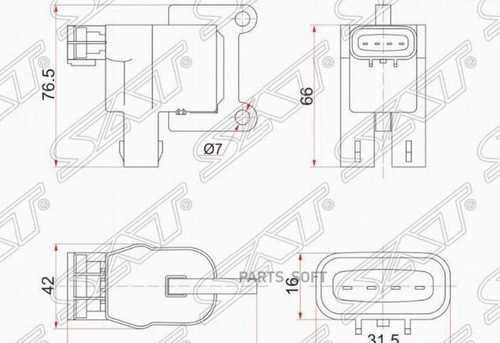 Катушка зажигания toyota 3S/5S-FE (№1) 96- ST19#/S