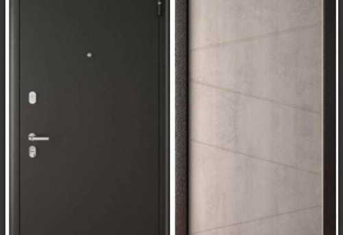 Дверь входная элегант черный шелк с базальтом