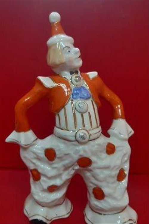 Фарфоровая статуэтка Клоун лзфи 1960-е люкс