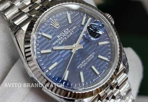 Часы Rolex Datejust 36 White Rolesor синий цифербл