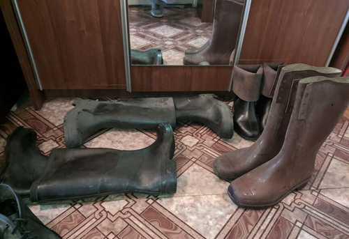 Резиновые сапоги СССР и ботинки для работы
