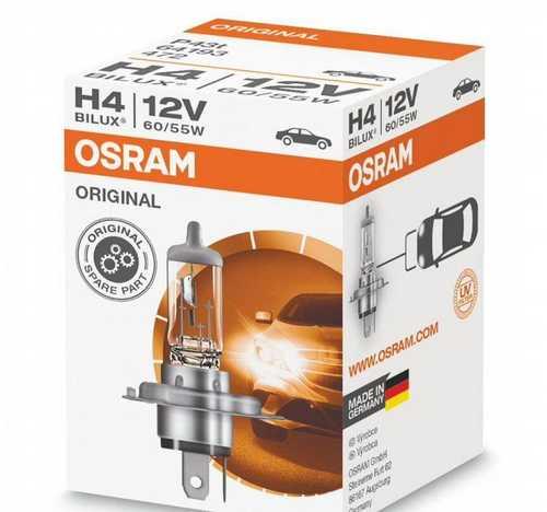 Лампа автомобильная H4 12V- 60/55W (P43t) Osram