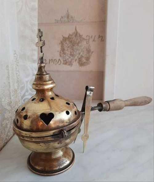 Старинная лампада кадило курильница, Царская Росси