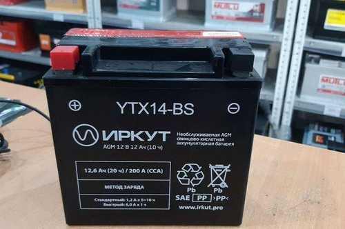 Аккумулятор для мотоцикла иркут YTX14-BS