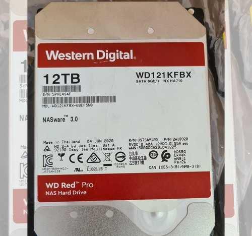 Жесткий диск 12тб. WD Red Pro