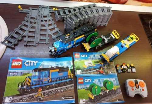 Lego City 60052 синий грузовой поезд
