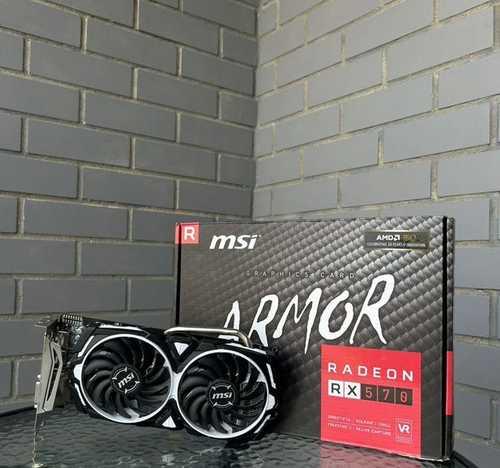 Видеокарта MSI RX 570 на 8GB armor (пломба)