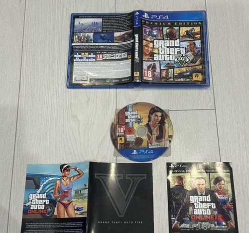 Диск на GTA 5 Premium Edition ps4 ps5 в идеале