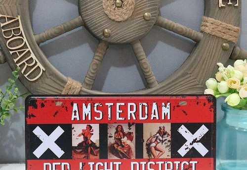 Постер металлическая табличка Amsterdam
