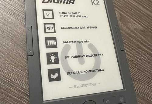 Электронная книга Digma K2, новая, E-ink
