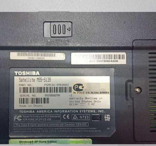 Ноутбук Toshiba satellite m55-s139