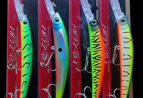 Воблеры 4 шт Yo-zuri Crystal Minnow deep diver 110