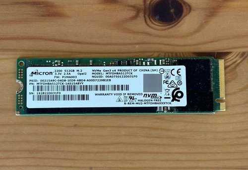 Micron SSD/512 GB/NVMe/M2