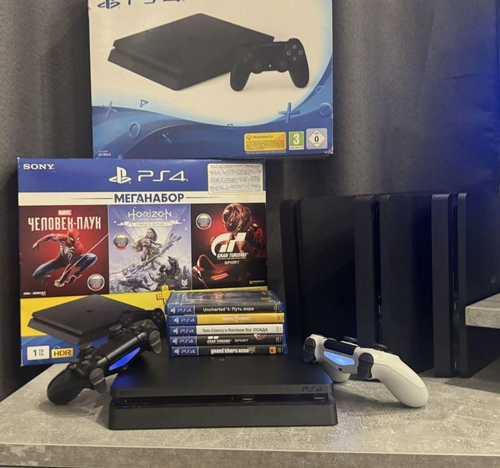 Ps4 slim 1tb   8 игр