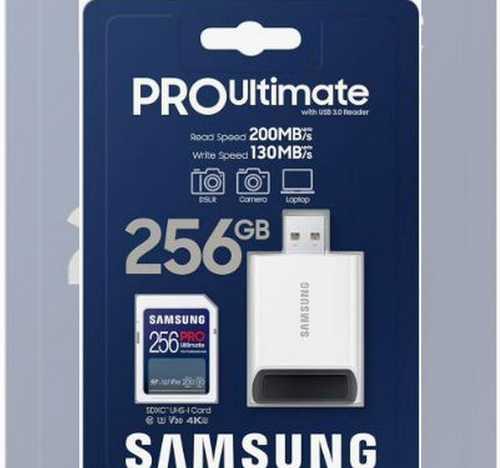 Samsung Pro Ultimate 256 гб + переходник на USB