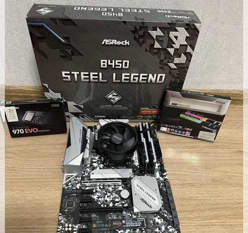 Комплект R5 2600/Asrock B450/16gb/250gb