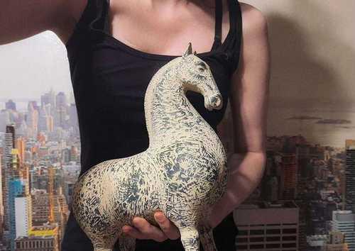 Большая лошадь скульптура декор статуэтка конь