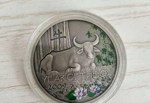 Монета, серебро. Ниуэ 1 доллар (dollar) 2008
