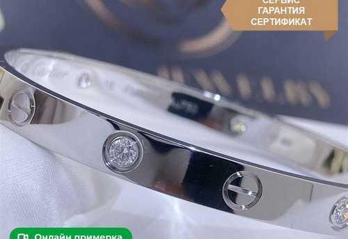Браслет Cartier Love, 4 бриллианта 0,42ct