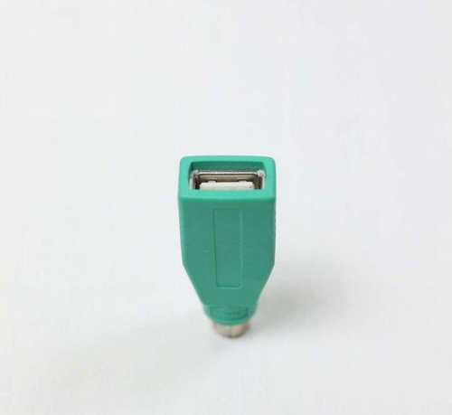 Переходник USB PS/2 (m) - USB A(f), зеленый