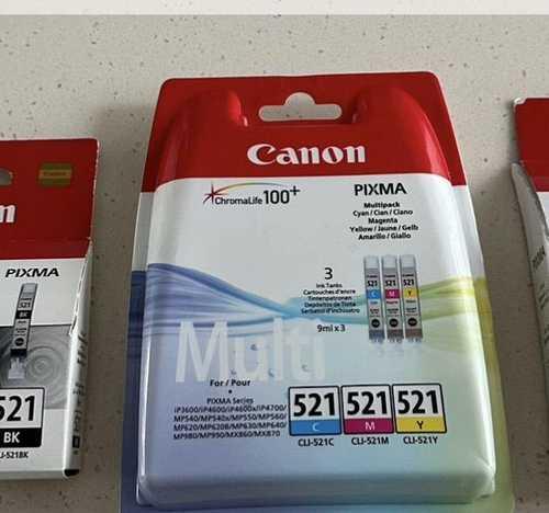 Картриджи Canon Pixma 520,521 новые, оригинал